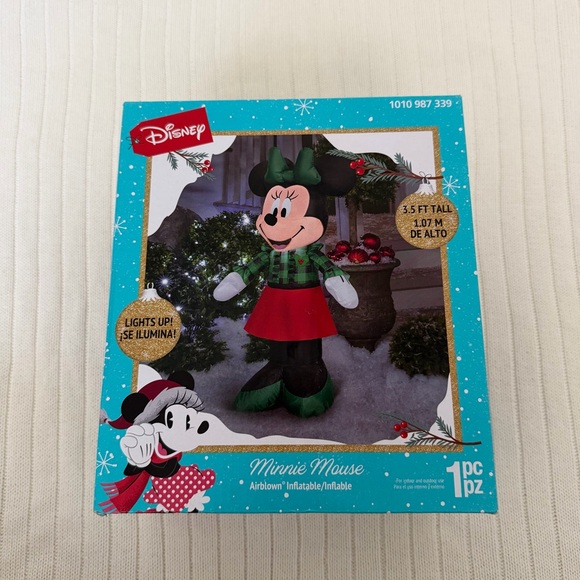 Disney | Holiday | Disney Minnie Mouse Plaid Christmas Holiday Airblown ...